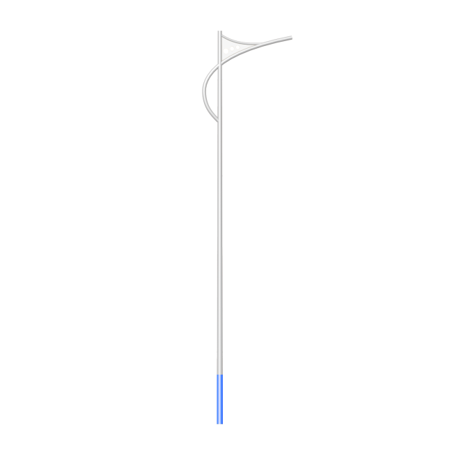 China 6m Galvanized Street Lighting Pole & Lamp Post with Single Arm ...