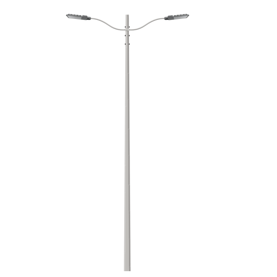 China Double Arm Q235 Steel Solar Street Light Poles 6-12Meter ...
